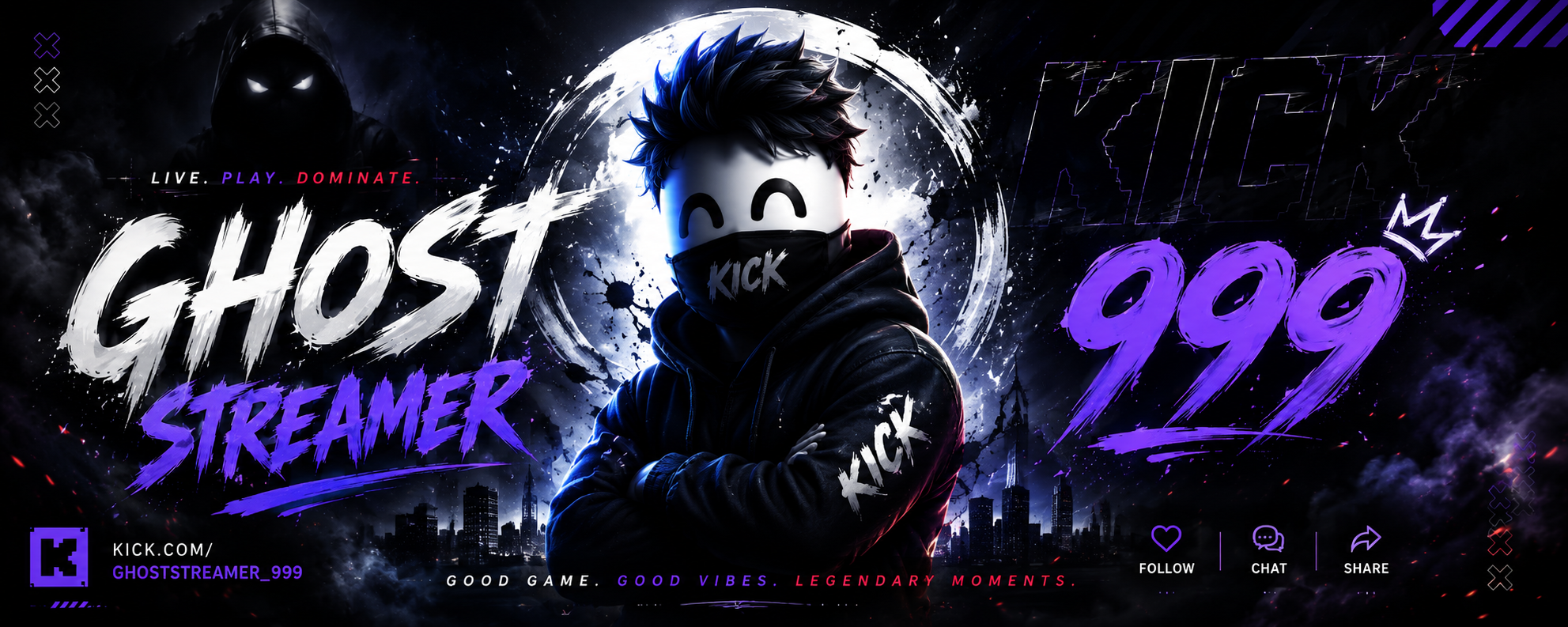 GhostStreamer_999 Clips - Watch Live on Kick